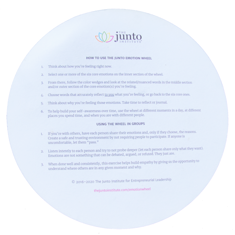 100-pack of Junto Emotion Wheel – The Junto Institute